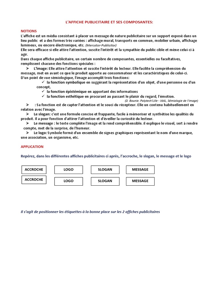 L'affiche Publicitaire Ai | PDF | Publicité | Affiche