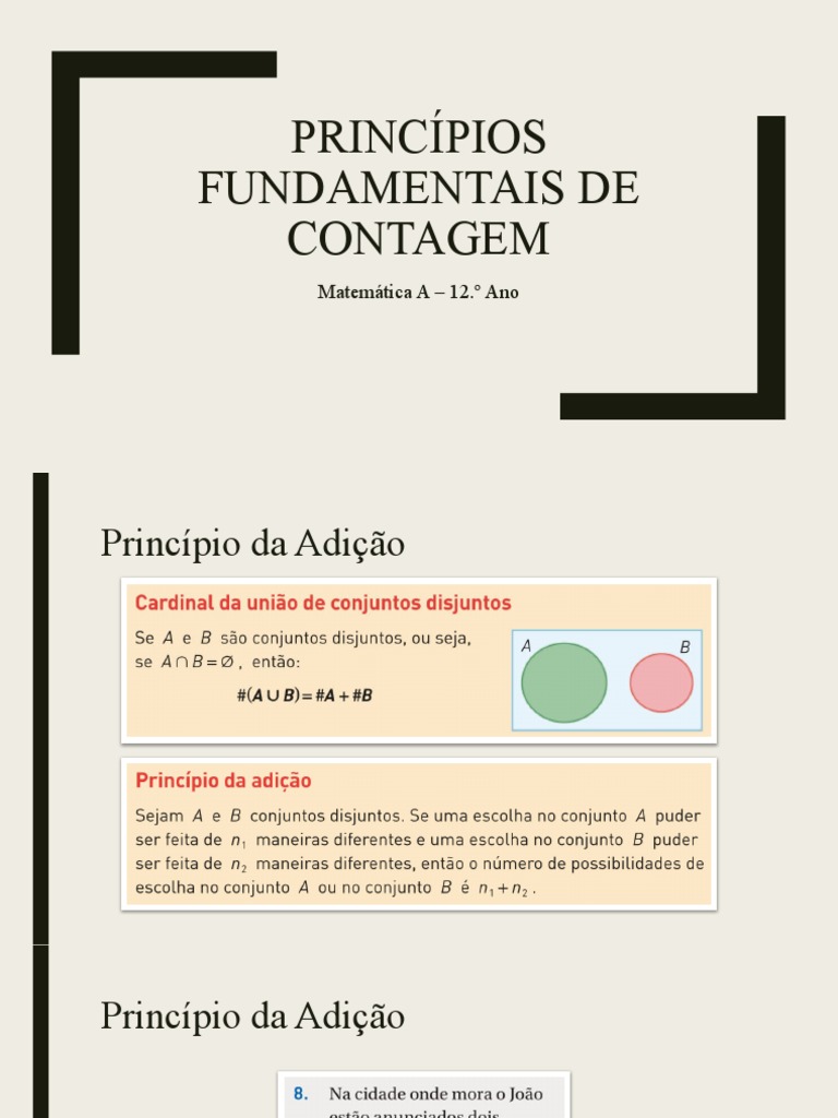 Princípios Fundamentais de Contagem | PDF