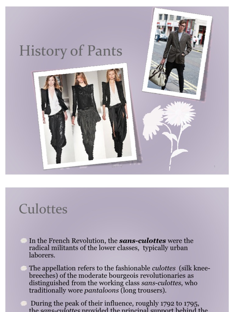 History of Pants | PDF | Trousers | Jeans