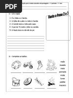 Ficha de Trabalho - Vogais e Ditongos | PDF | Artes Linguísticas e ...