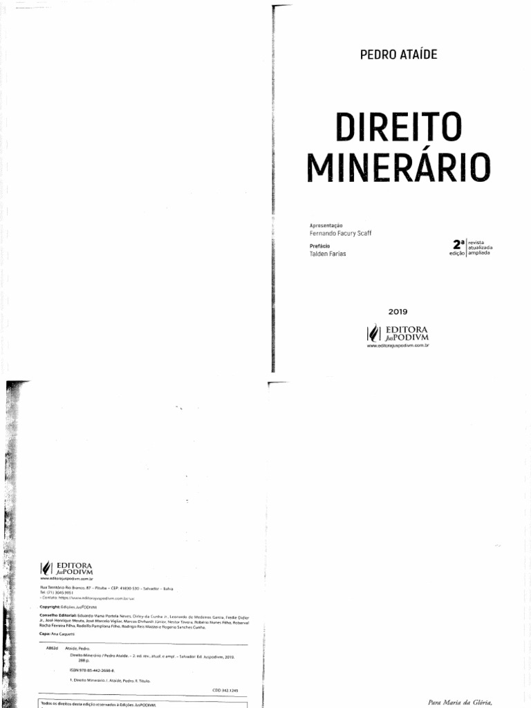 Direito Minerário - Pedro Ataíde - 2019 | PDF