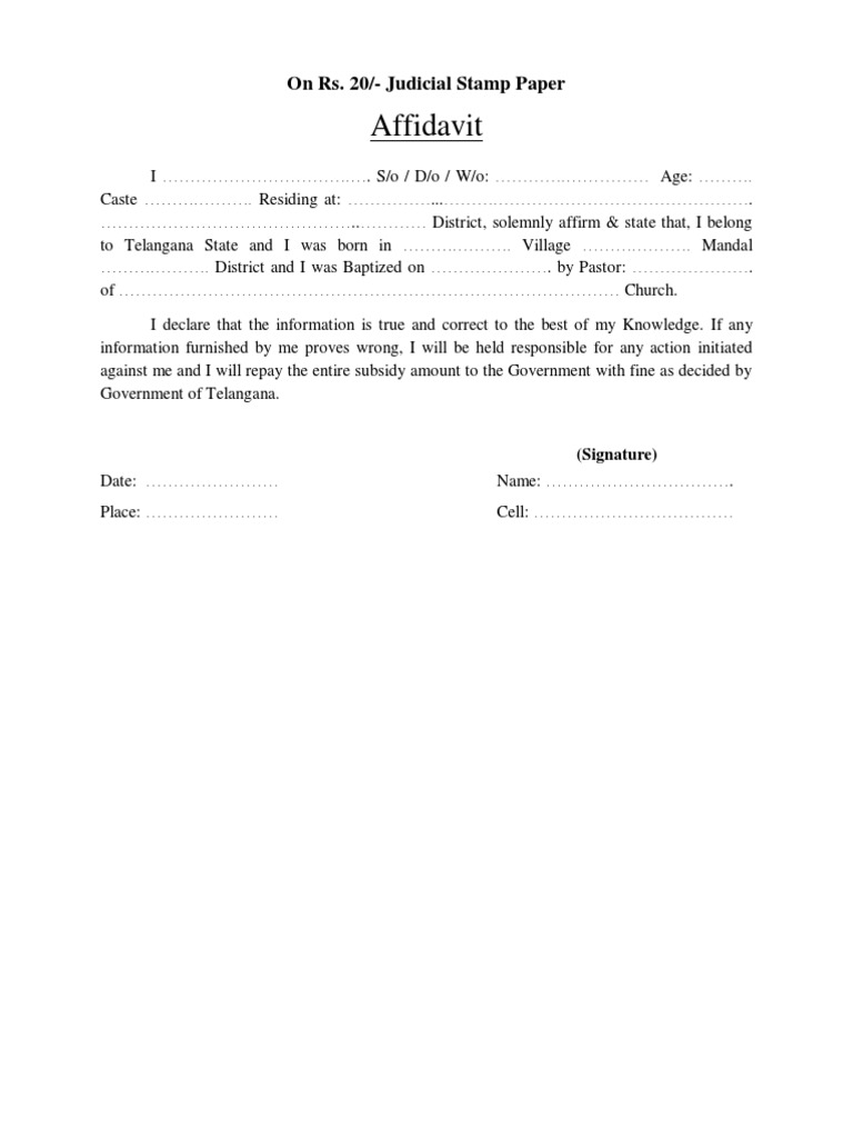 ESS Baptism Affidavit | PDF ESS Baptism Affidavit | PDF