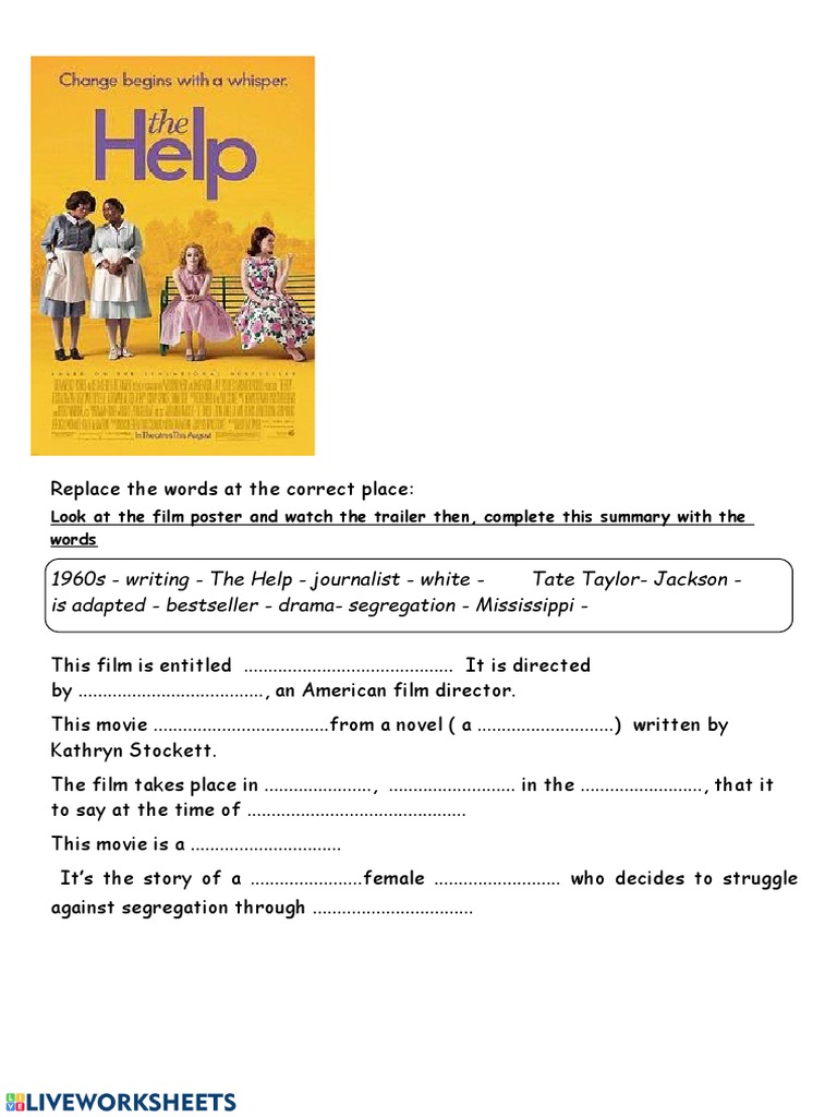 1960s - Writing - The Help - Journalist - White - Tate Taylor-Jackson ...