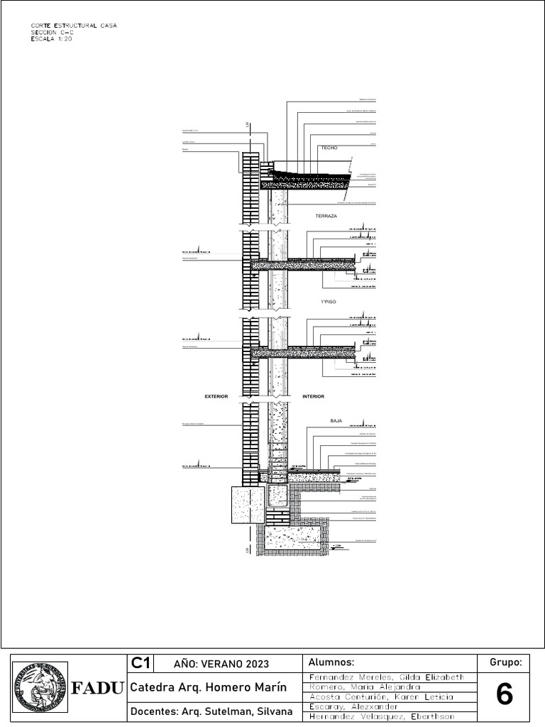 Corte Estructural Casa Final a2 | PDF | Elementos arquitectónicos ...