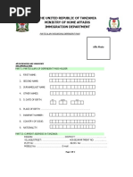 Dependant Pass Application Form | PDF