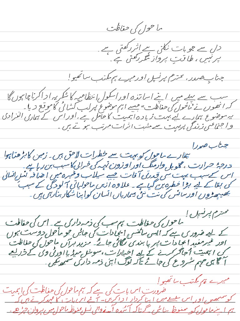 Speech Writing Urdu | PDF