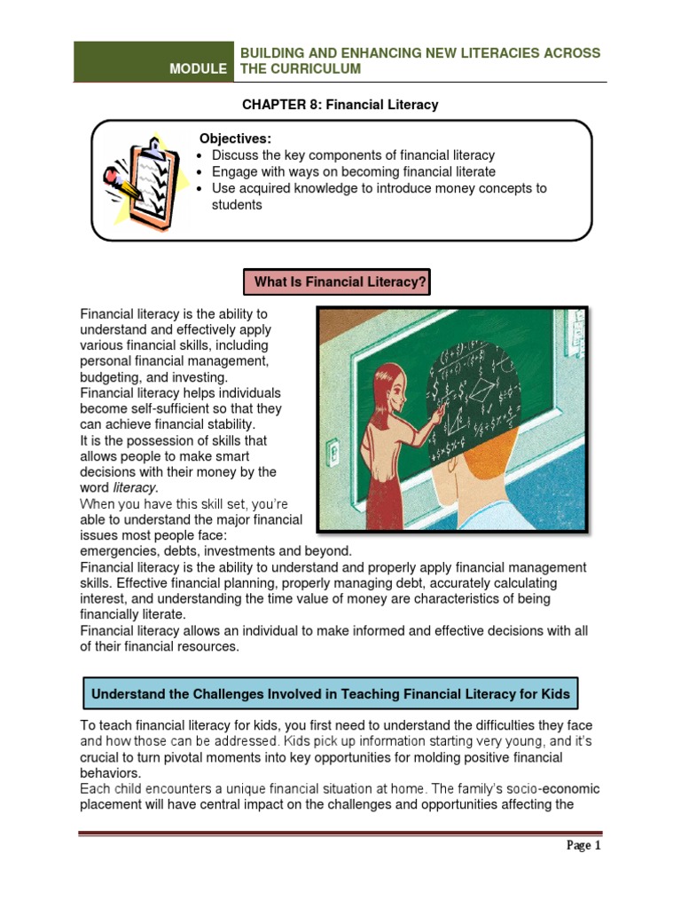 Profed08 Chapter 8 | PDF | Literacy | Financial Literacy