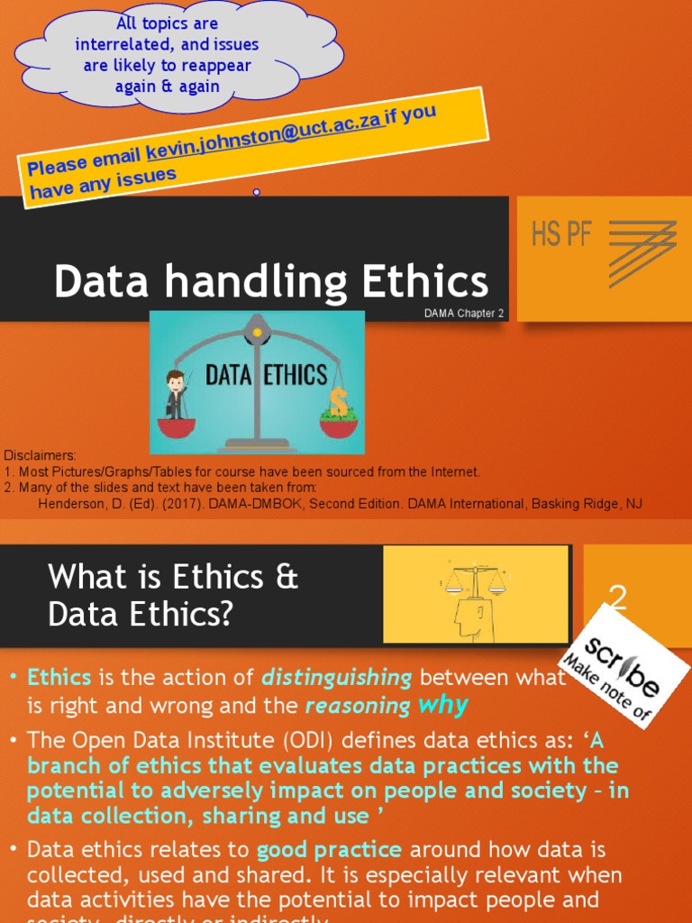 2022-03-31 #5 Data Handling Ethics | PDF | Privacy | Applied Ethics