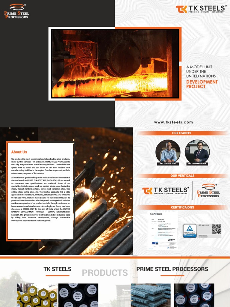 TK Steels: Precision Steel Manufacturing | PDF | Stainless Steel | Steel