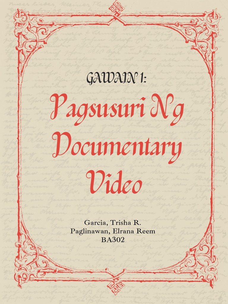 Pagsusuri NG Documentary Video | PDF