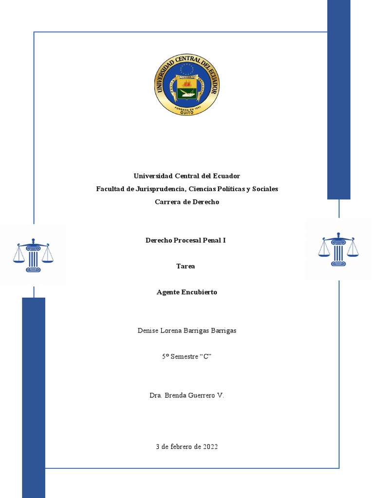 Agente Encubierto PDF | PDF | Derecho penal | Fiscal