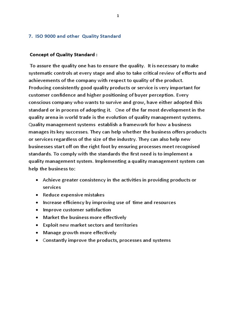 IQC Ch. 7 | PDF | Iso 9000 | Quality Management