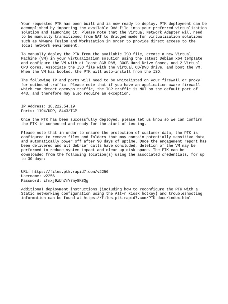 Rapid7 Setup Instructions | PDF