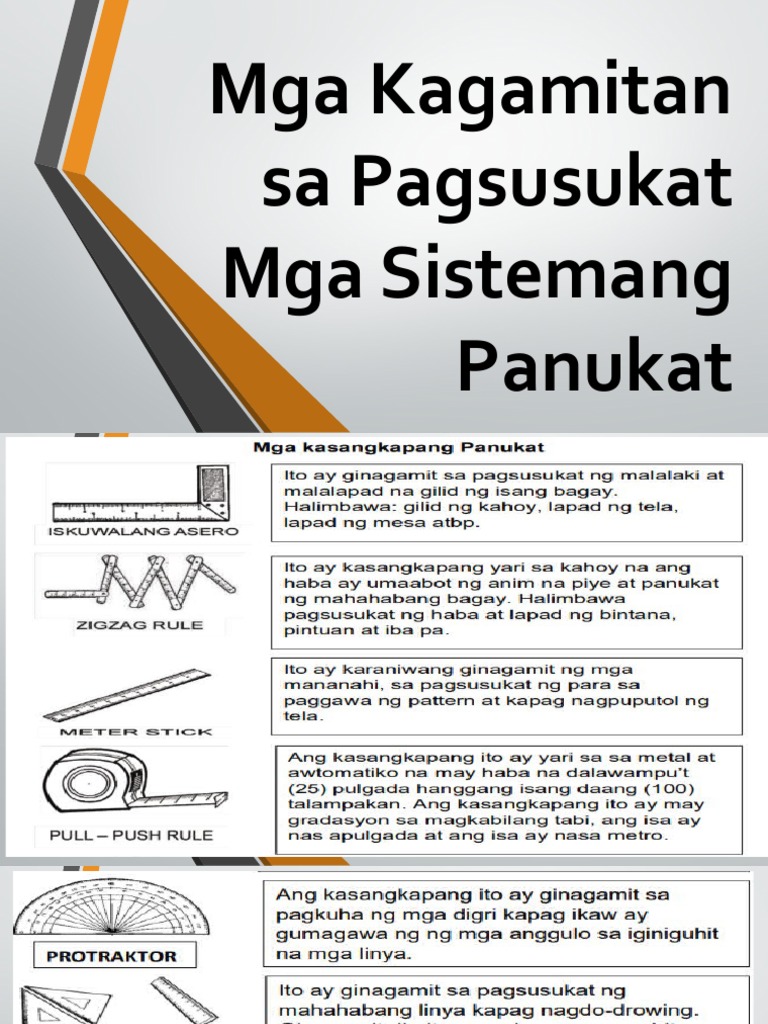 Mga Kagamitan Sa Pagsusukat Mga Sistemang Panukat | PDF
