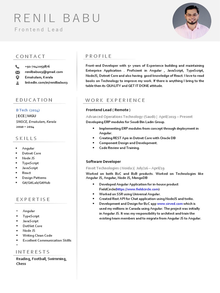 Renil Babu | PDF | Computer Science | Software Architecture