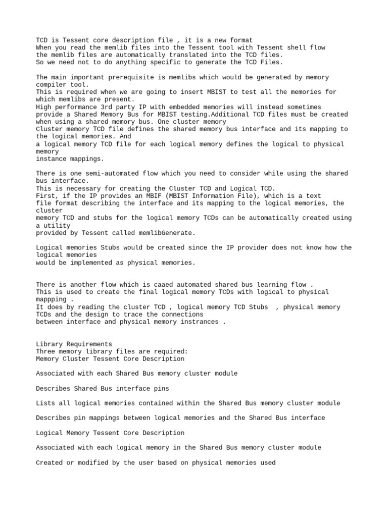 Mbist Flow | PDF | Library (Computing) | Computer Data Storage