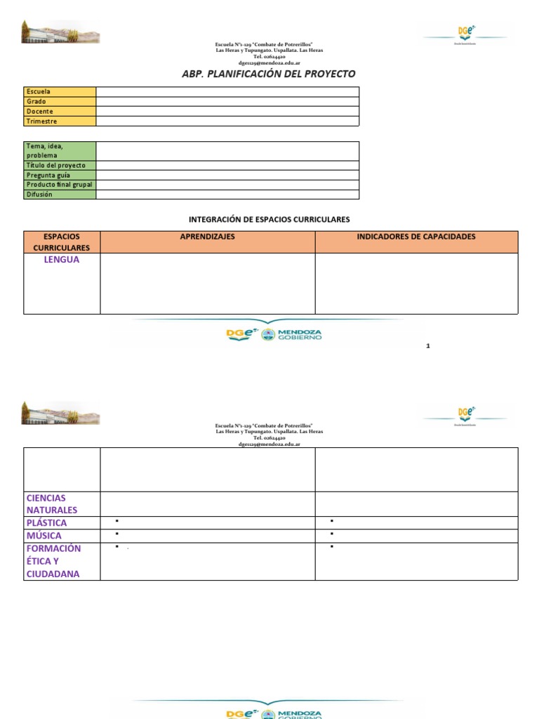 Modelo de Planificación ABP | PDF