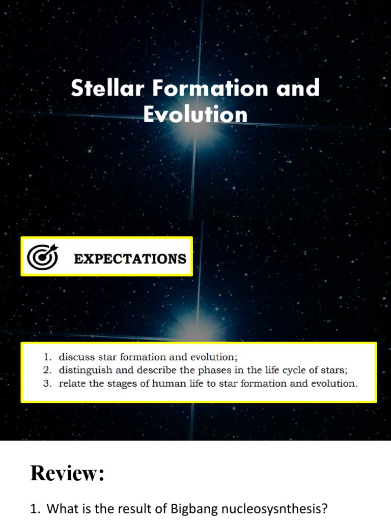 Stellar Formation and Evolution | PDF | Stars | Nebula
