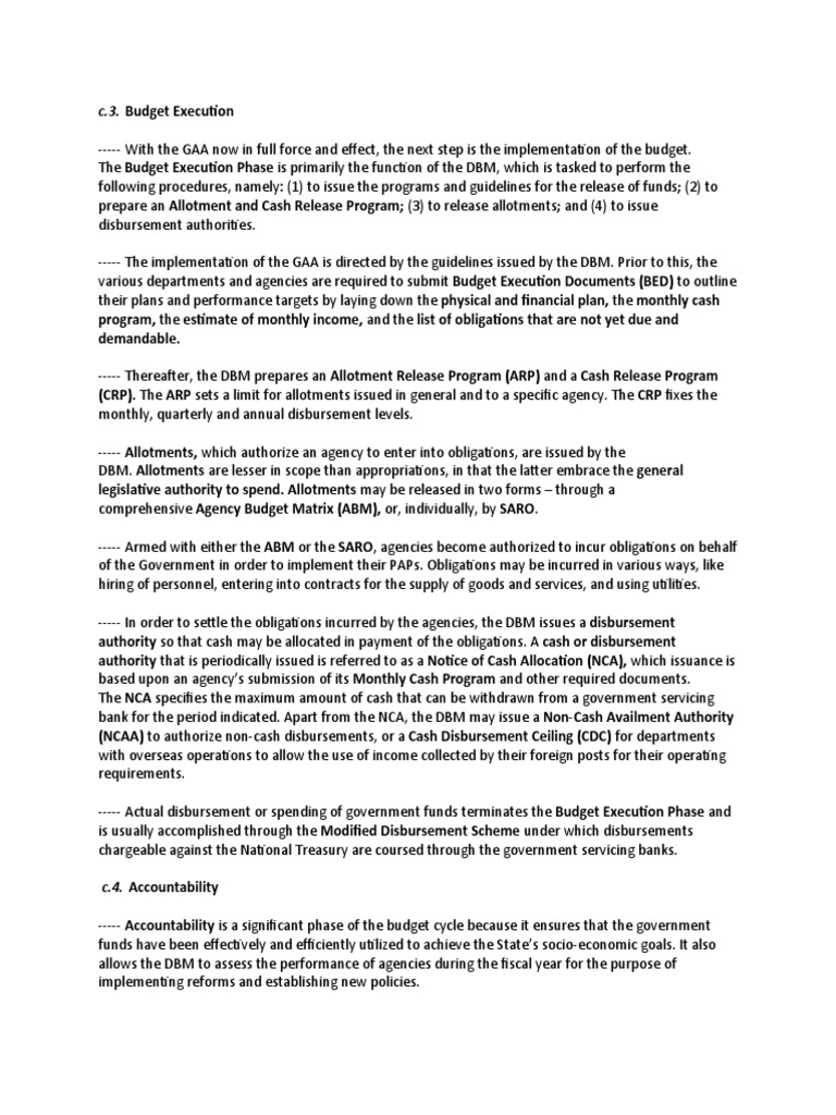 Budget Execution | PDF | Budget | Economies