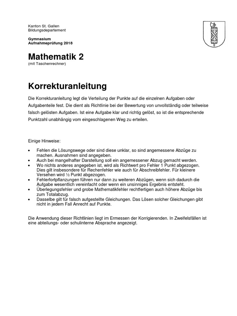 Mathematik 2 Loesung | PDF