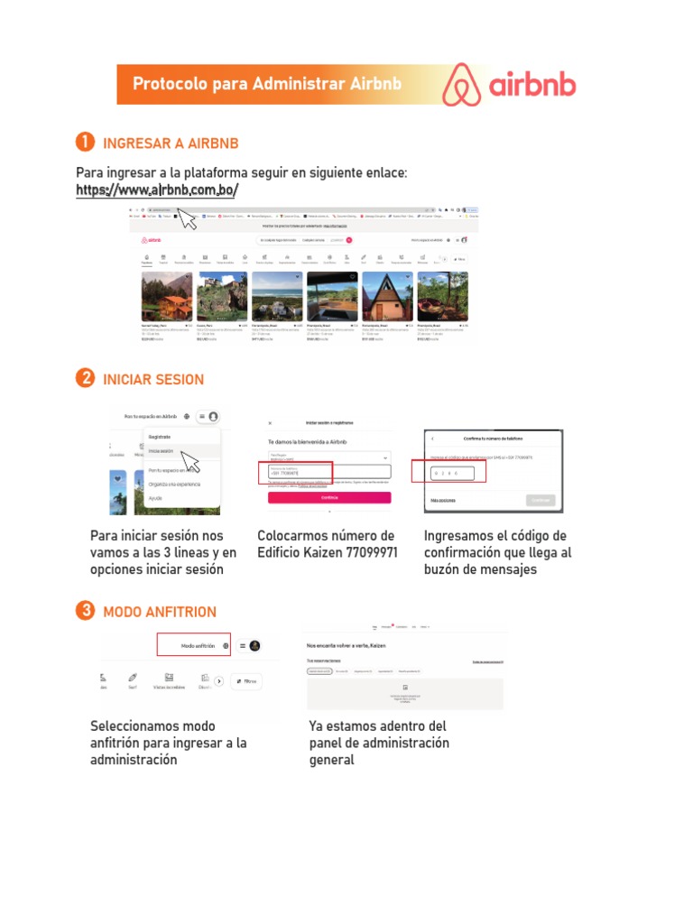 Protocolo para ADM Airbnb | PDF