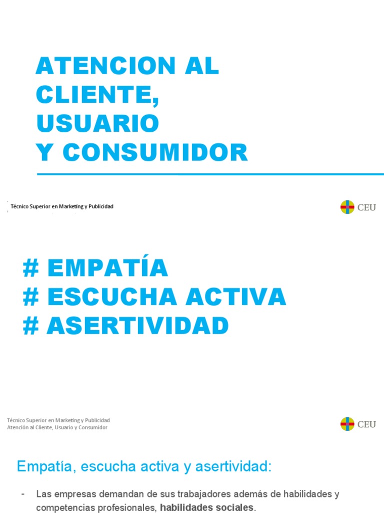 Sesión 10 - Empatía, Asertividad y Escucha Activa | PDF | Comunicación no verbal | Empatía