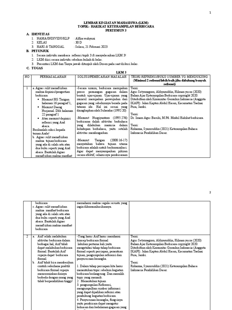 LKM 3 Pengembangan Bi 2023 | PDF