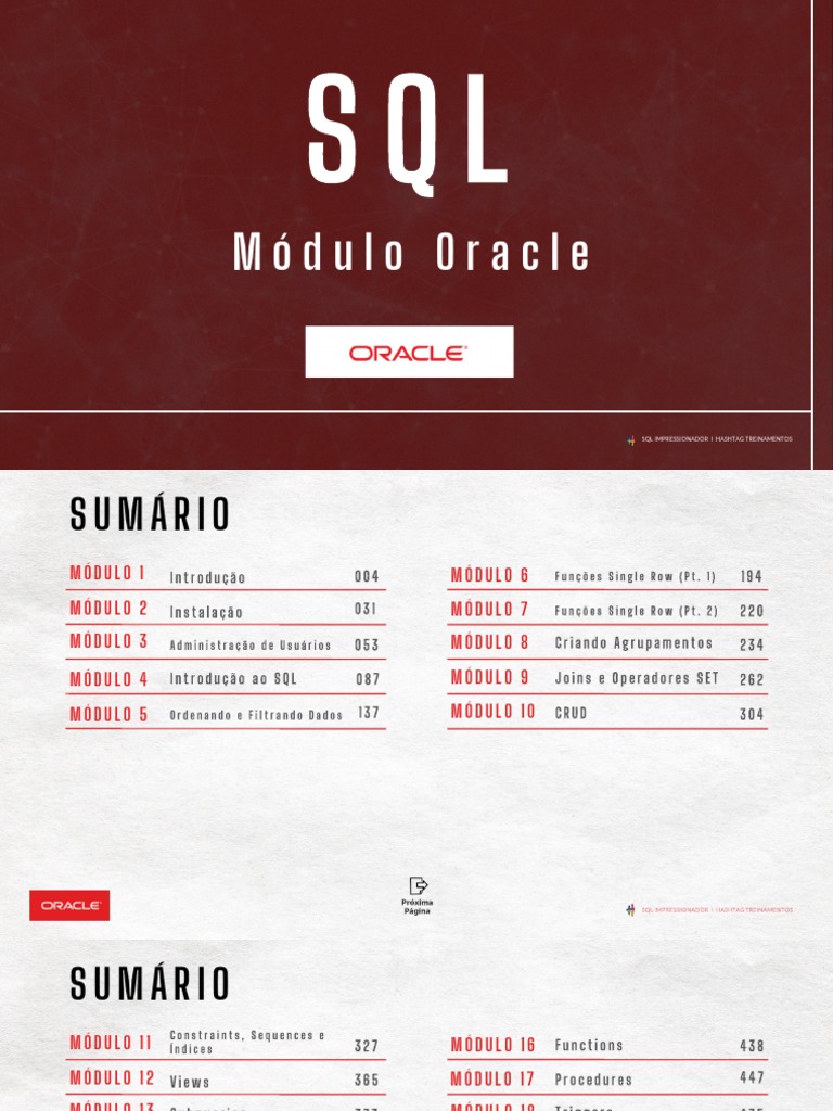 Apostila Oracle | PDF | SQL | Base de dados relacional