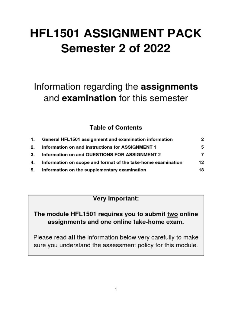 HFL1501 Assignment & Exam Guide 2022 | PDF | Plagiarism | Multiple Choice