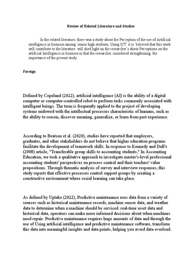 RRL1 | PDF | Artificial Intelligence | Intelligence (AI) & Semantics