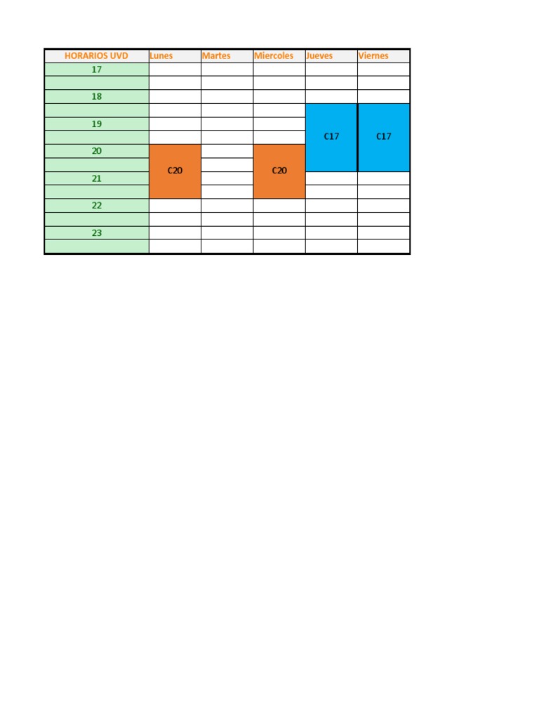 Horarios Cuc 2023 | PDF