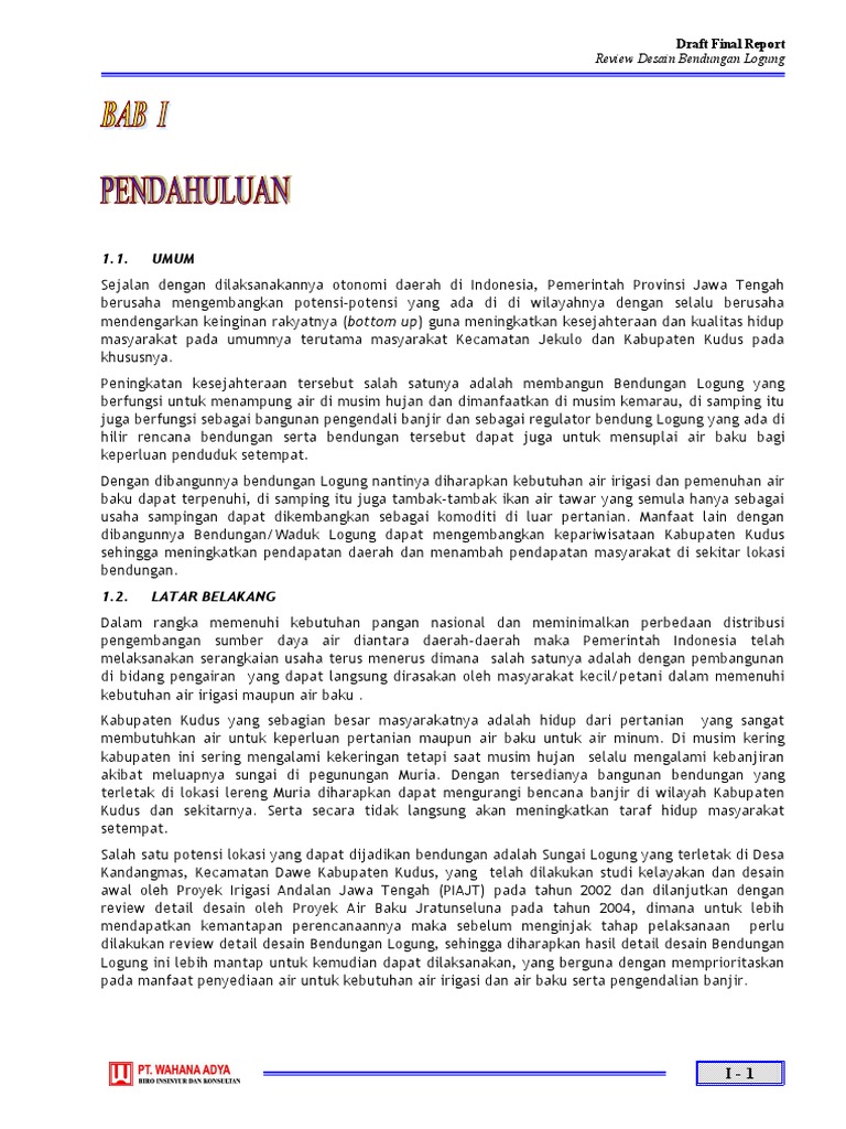 Bab 1 Draft Final Logung | PDF
