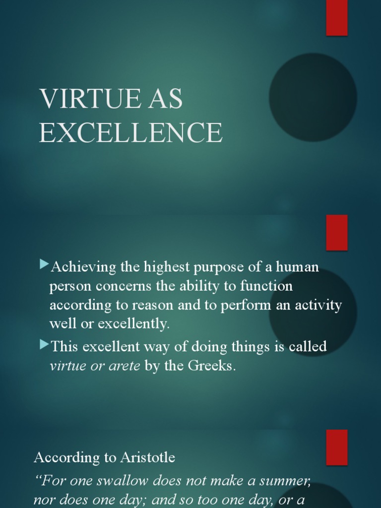 Virtue As Excellence | PDF | Reason | Virtue