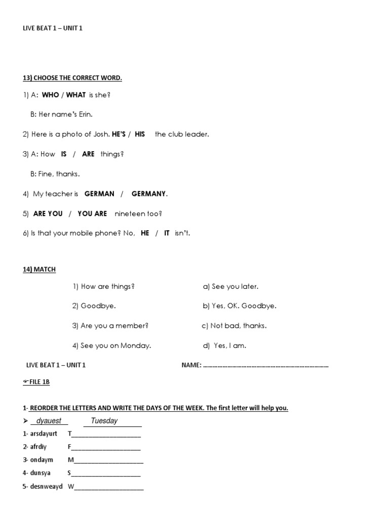 LIVE BEAT 1 - Part Two | PDF