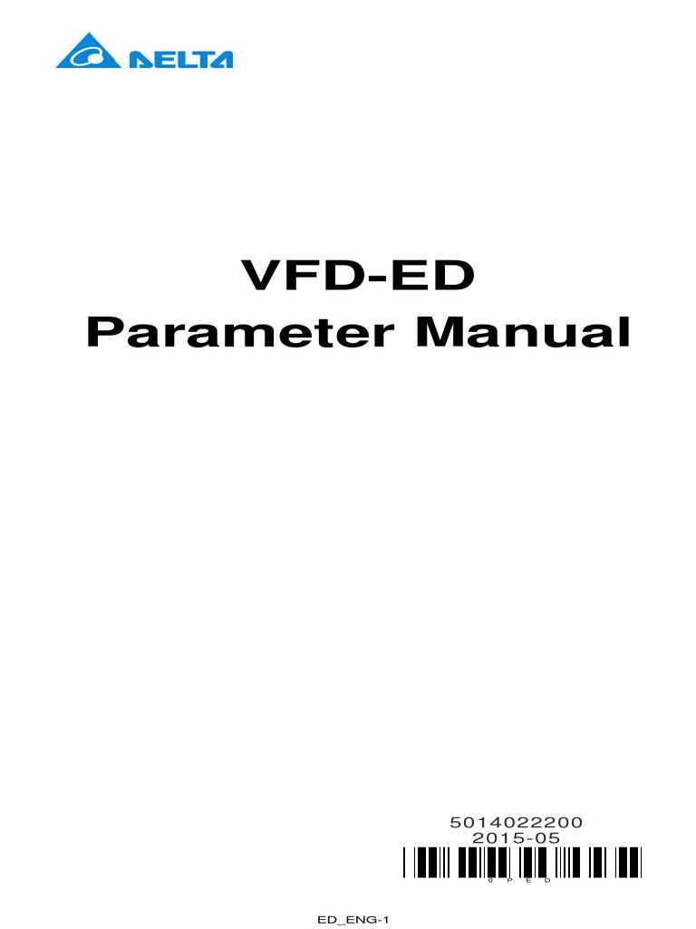 VFD Parameter Manual Overview | PDF | Mains Electricity | Electric Motor