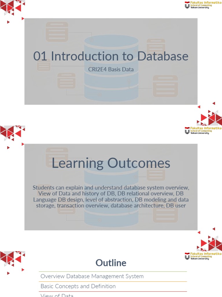 01 Introduction To Database-SCD | PDF | Databases | Database Index