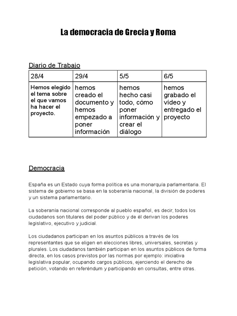 La democracia de Grecia y Roma | PDF | Ideologías políticas | Democracia