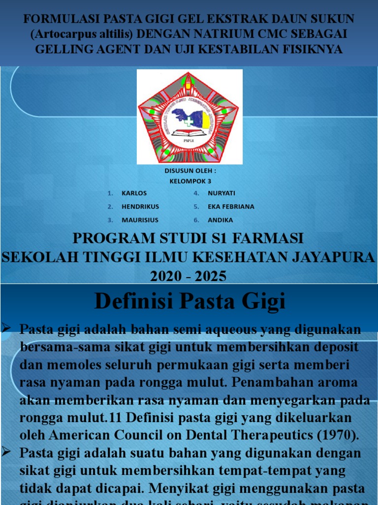 FORMULASI PASTA GIGI GEL EKSTRAK DAUN SUKUN 1 Fix | PDF