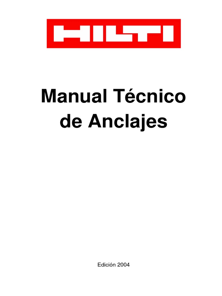 Manual Anclajes Parte1 | PDF | Hormigón | Fatiga (material)