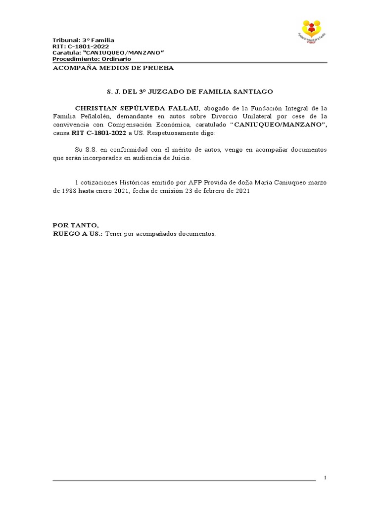 Acompaña Documentos Caniuqueo | PDF