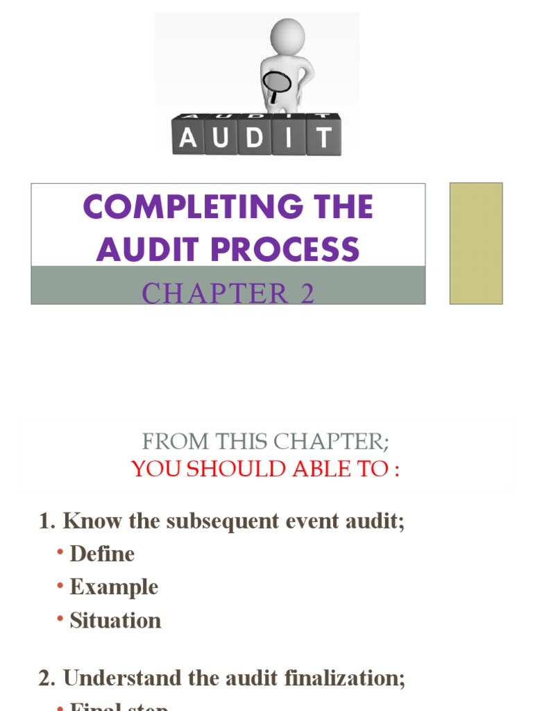 Chapter 2 Completing The Audit Process Isa 560 | PDF | Going Concern ...