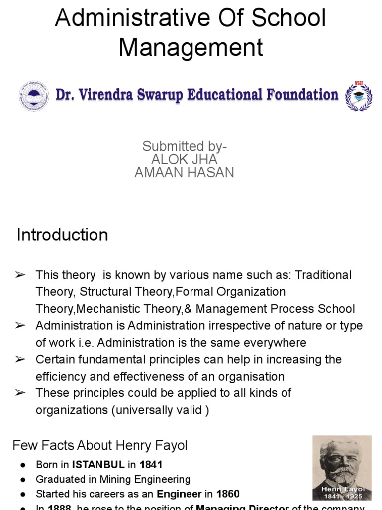 Adminstraion of School Management | PDF