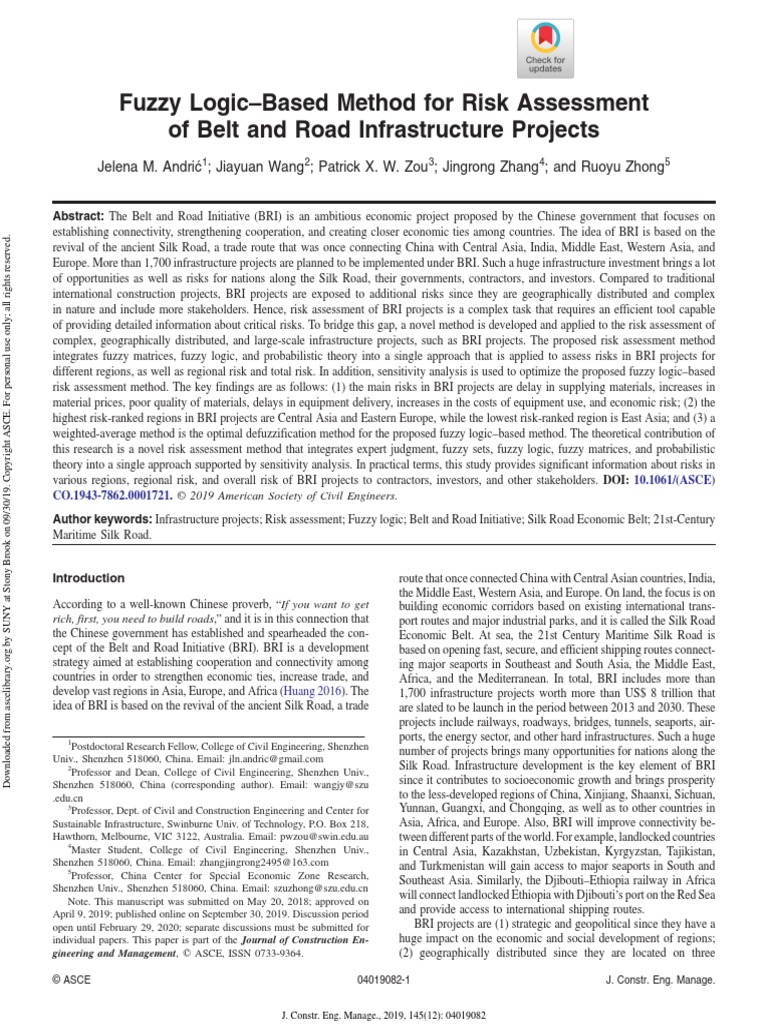 Fuzzy Logic Metodo En Bridges Pdf Risk Risk Assessment 