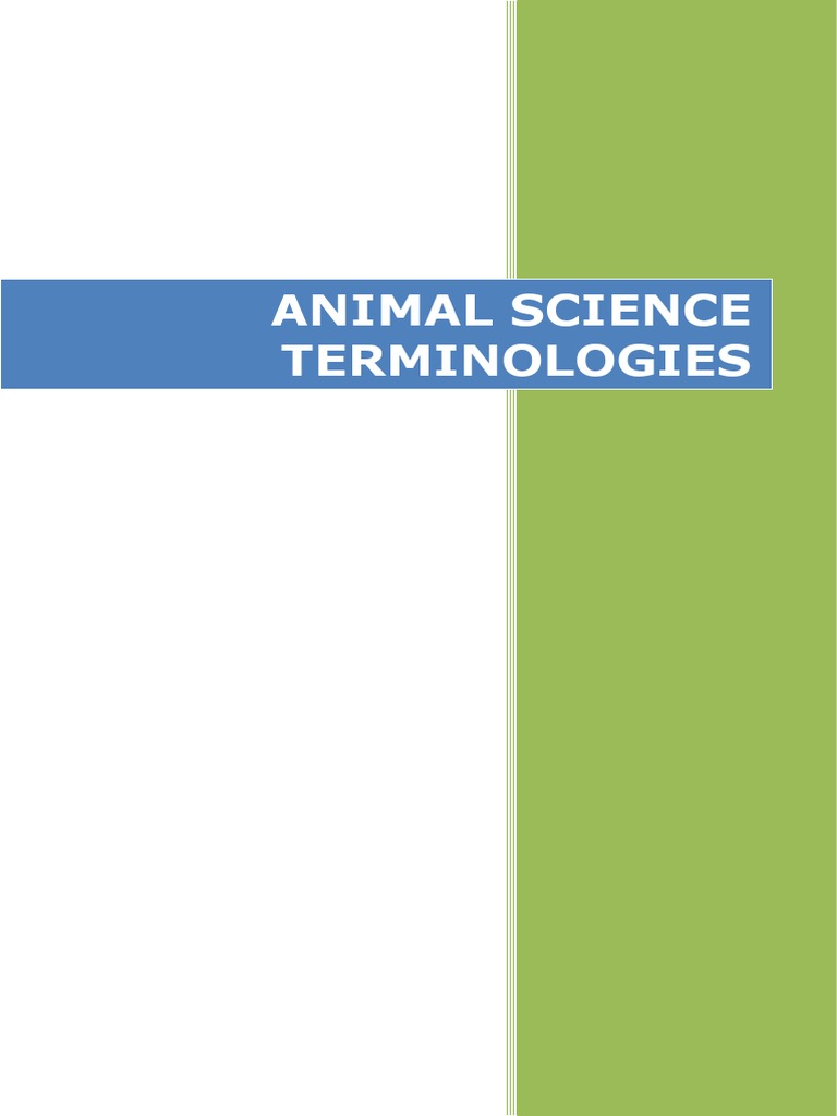 Animal Science Terms | PDF | Chicken | Cattle