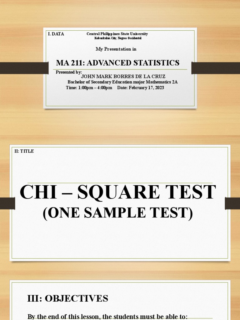 Chi Square Test One Sample Test | PDF | Statistics | Statistical ...