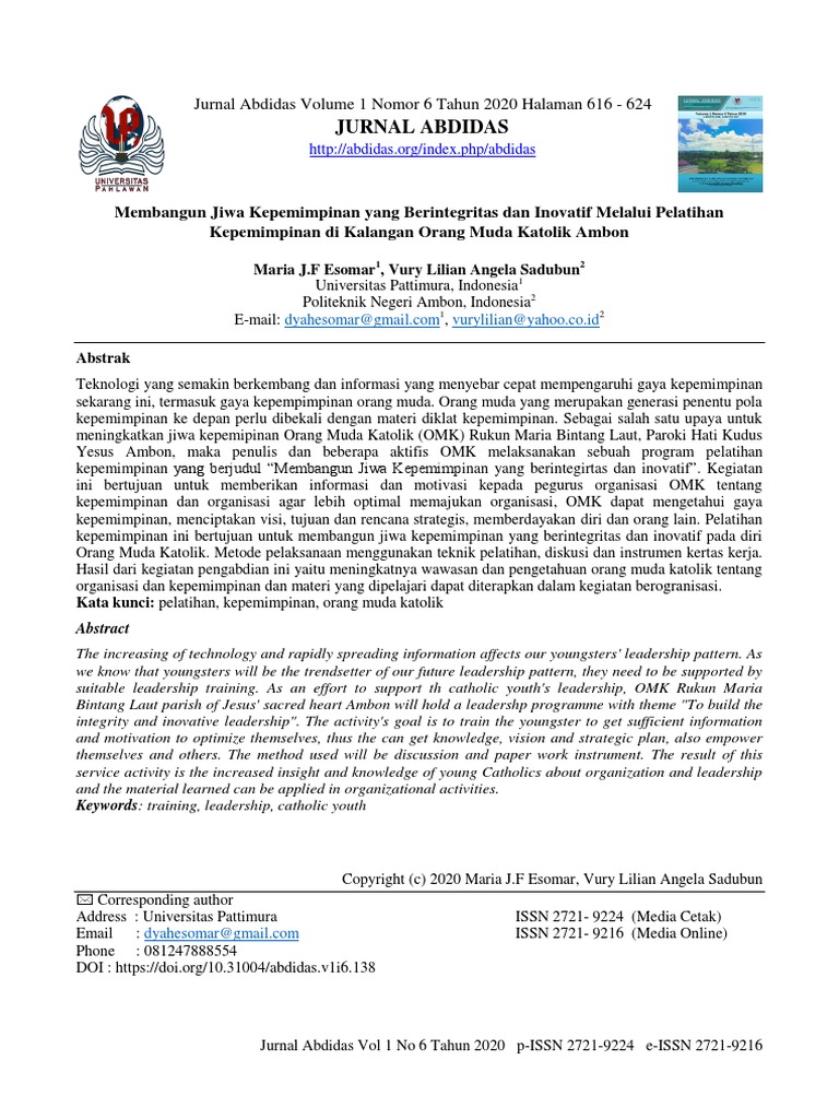138-Article Text-748-1-10-20201119 | PDF | Karier & Perkembangan