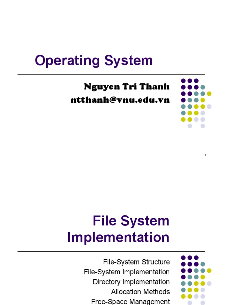 Slide 07 | PDF | File System | Computer File