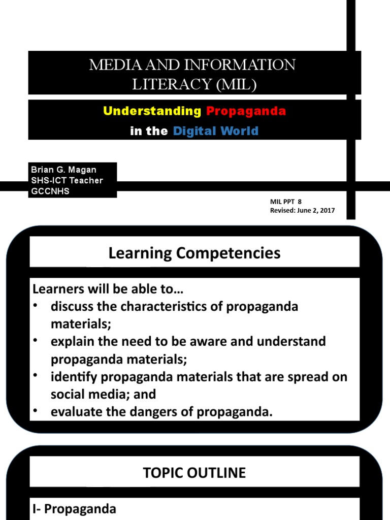3.MIL 4. Types of Media (Part 3) - Understanding Propaganda in The ...