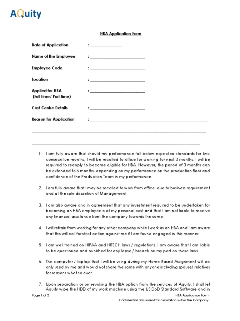 11.annexure 2 - HBA Application Form | PDF | Business | Government
