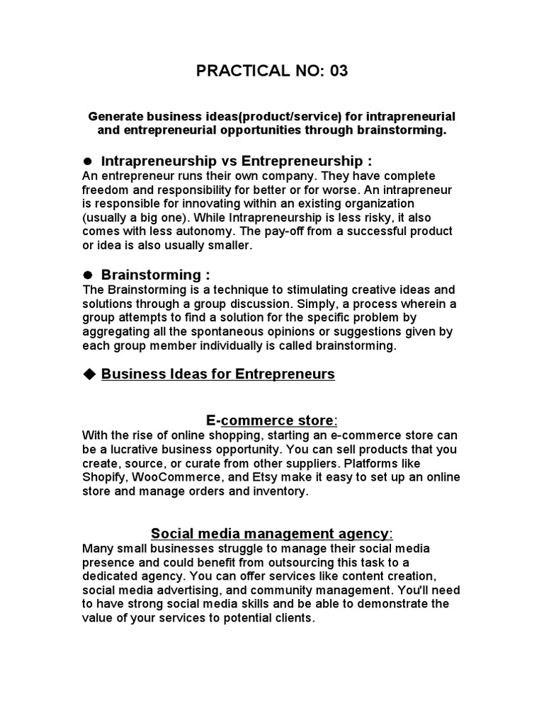 Ede PRACTICAL 3 | PDF | Entrepreneurship | Social Media